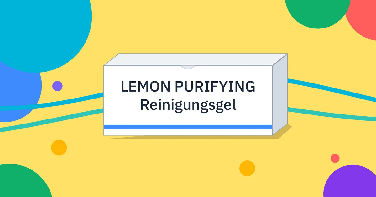 Symbolbild: Packung mit der Aufschrift LEMON PURIFYING Reinigungsgel (PZN 09476885) – Verfügbarkeit und Bezug in Apotheken in Frankfurt am Main