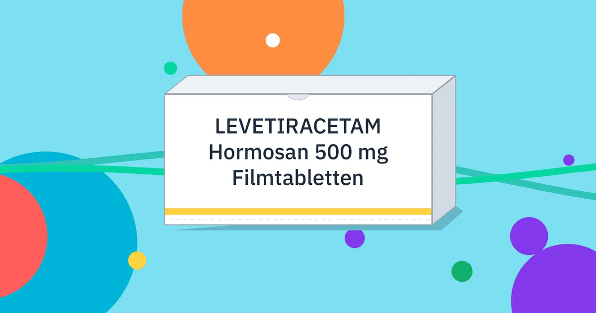 Symbolbild: Packung mit der Aufschrift LEVETIRACETAM Hormosan 500 mg Filmtabletten (PZN 09234113) – Verfügbarkeit und Bezug in Apotheken in Frankfurt am Main