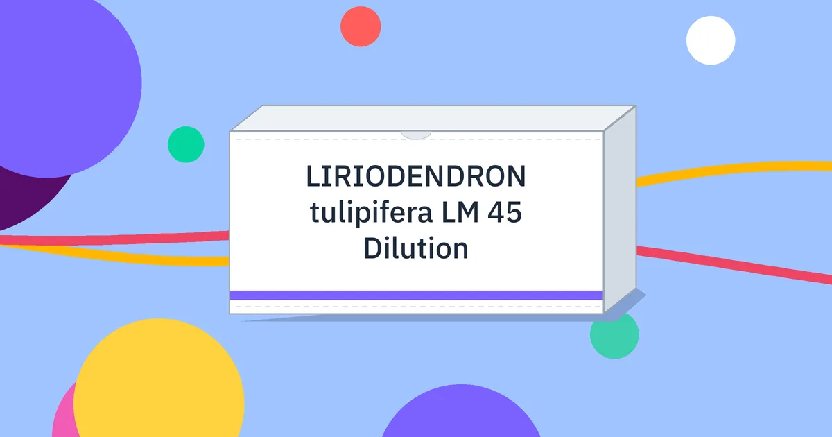 Symbolbild: Packung mit der Aufschrift LIRIODENDRON tulipifera LM 45 Dilution (PZN 13531288) – Verfügbarkeit und Bezug in Apotheken in Frankfurt am Main