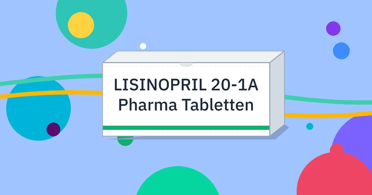 Symbolbild: Packung mit der Aufschrift LISINOPRIL 20-1A Pharma Tabletten (PZN 03061924) – Verfügbarkeit und Bezug in Apotheken in Frankfurt am Main