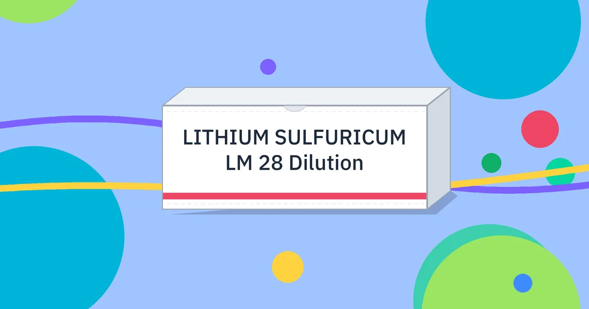 Symbolbild: Packung mit der Aufschrift LITHIUM SULFURICUM LM 28 Dilution (PZN 12933122) – Verfügbarkeit und Bezug in Apotheken in Frankfurt am Main