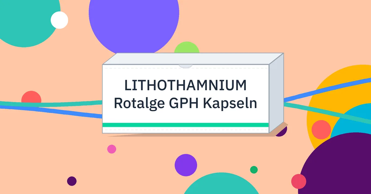 Symbolbild: Packung mit der Aufschrift LITHOTHAMNIUM Rotalge GPH Kapseln (PZN 19786546) – Verfügbarkeit und Bezug in Apotheken in Frankfurt am Main