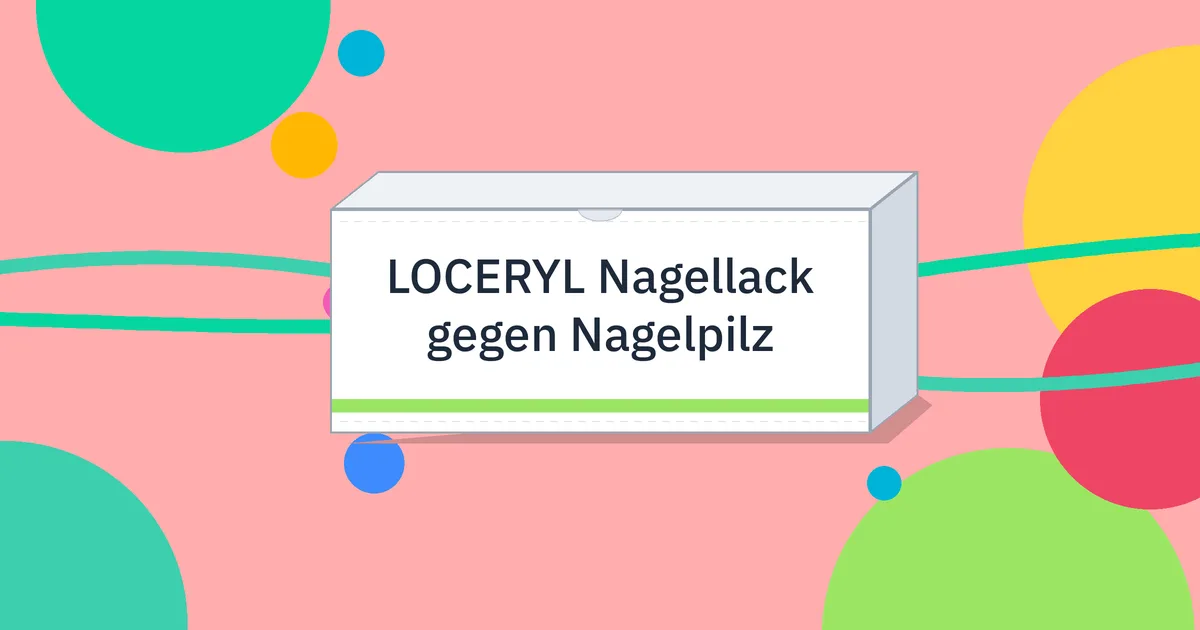 Symbolbild: Packung mit der Aufschrift LOCERYL Nagellack gegen Nagelpilz (PZN 10022511) – Verfügbarkeit und Bezug in Apotheken in Frankfurt am Main