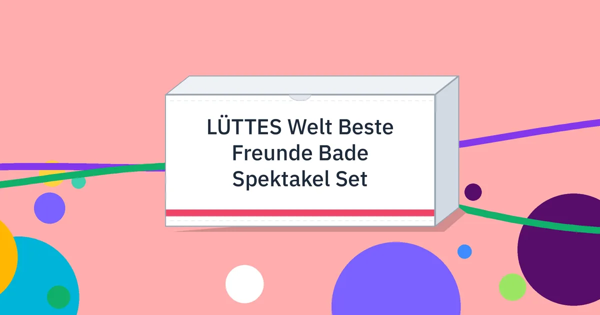 Symbolbild: Packung mit der Aufschrift LÜTTES Welt Beste Freunde Bade Spektakel Set (PZN 19381720) – Verfügbarkeit und Bezug in Apotheken in Frankfurt am Main
