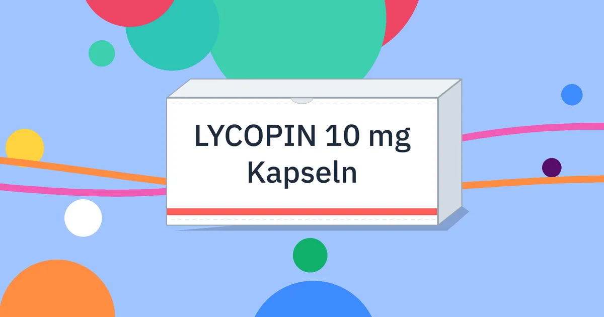 Symbolbild: Packung mit der Aufschrift LYCOPIN 10 mg Kapseln (PZN 15620889) – Verfügbarkeit und Bezug in Apotheken in Frankfurt am Main