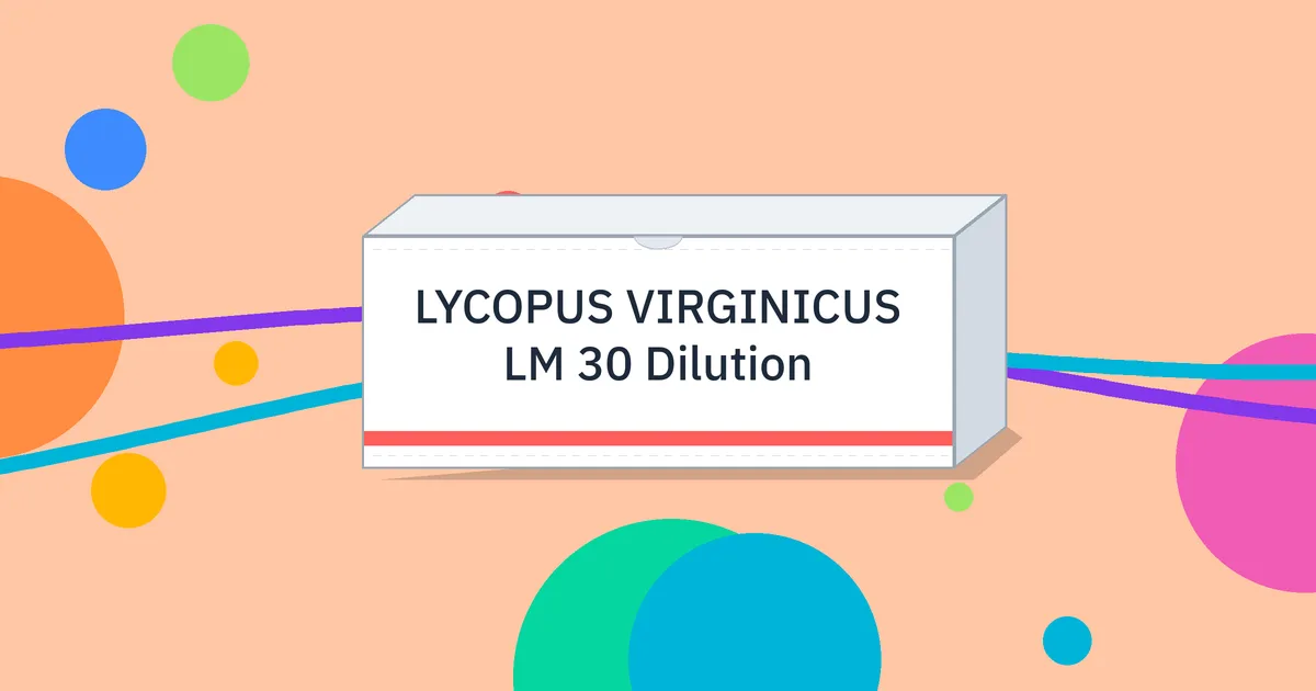 Symbolbild: Packung mit der Aufschrift LYCOPUS VIRGINICUS LM 30 Dilution (PZN 13538706) – Verfügbarkeit und Bezug in Apotheken in Frankfurt am Main