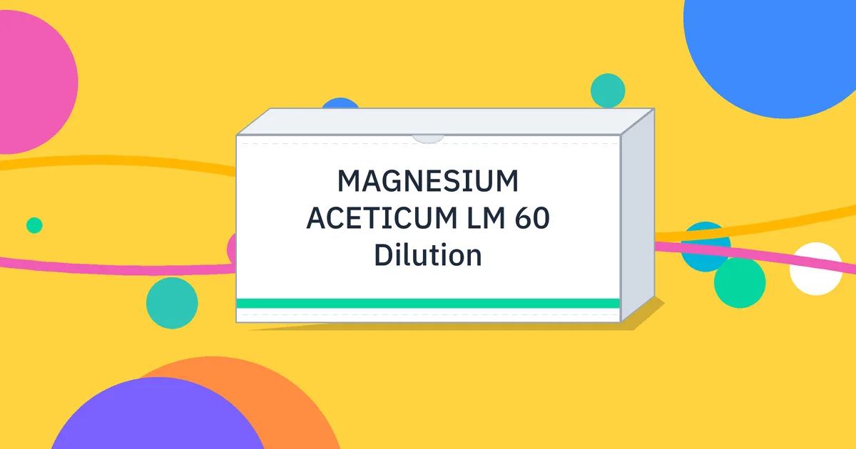 Symbolbild: Packung mit der Aufschrift MAGNESIUM ACETICUM LM 60 Dilution (PZN 12935902) – Verfügbarkeit und Bezug in Apotheken in Frankfurt am Main