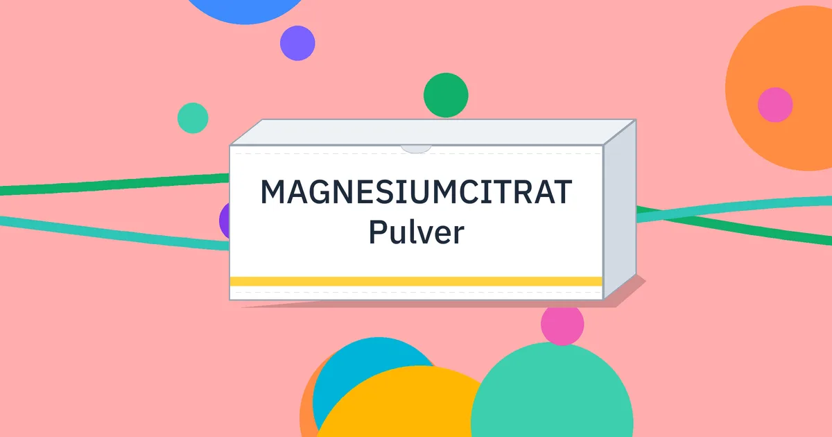 Symbolbild: Packung mit der Aufschrift MAGNESIUMCITRAT Pulver (PZN 16242107) – Verfügbarkeit und Bezug in Apotheken in Frankfurt am Main
