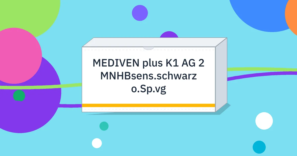 Symbolbild: Packung mit der Aufschrift MEDIVEN plus K1 AG 2 MNHBsens.schwarz o.Sp.vg (PZN 16072444) – Verfügbarkeit und Bezug in Apotheken in Frankfurt am Main
