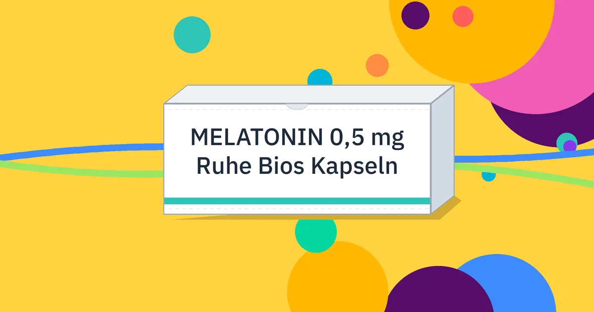 Symbolbild: Packung mit der Aufschrift MELATONIN 0,5 mg Ruhe Bios Kapseln (PZN 17899878) – Verfügbarkeit und Bezug in Apotheken in Frankfurt am Main
