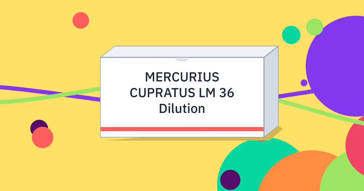 Symbolbild: Packung mit der Aufschrift MERCURIUS CUPRATUS LM 36 Dilution (PZN 12950623) – Verfügbarkeit und Bezug in Apotheken in Frankfurt am Main