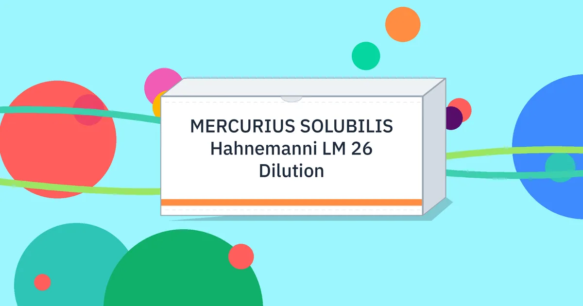 Symbolbild: Packung mit der Aufschrift MERCURIUS SOLUBILIS Hahnemanni LM 26 Dilution (PZN 12954236) – Verfügbarkeit und Bezug in Apotheken in Frankfurt am Main