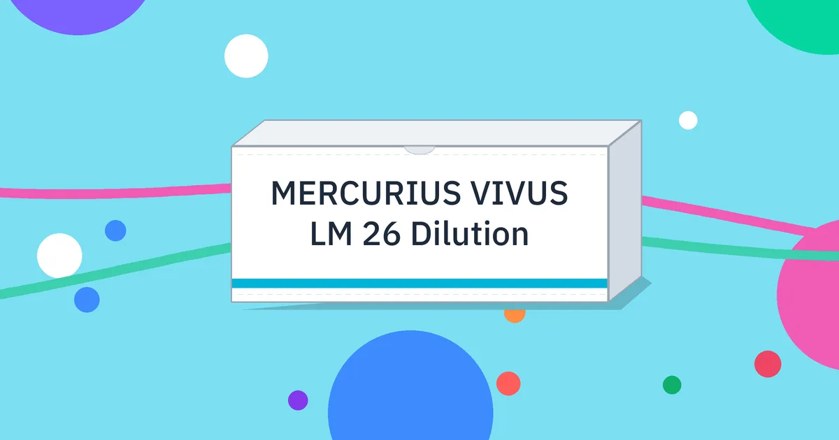 Symbolbild: Packung mit der Aufschrift MERCURIUS VIVUS LM 26 Dilution (PZN 12955158) – Verfügbarkeit und Bezug in Apotheken in Frankfurt am Main