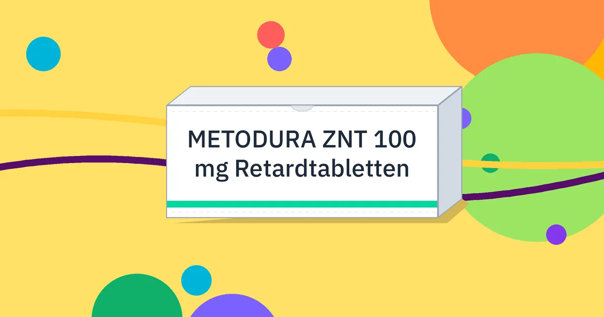 Symbolbild: Packung mit der Aufschrift METODURA ZNT 100 mg Retardtabletten (PZN 03929009) – Verfügbarkeit und Bezug in Apotheken in Frankfurt am Main