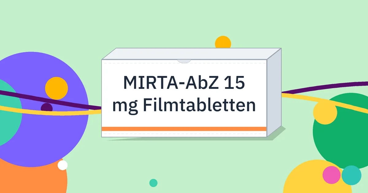 Symbolbild: Packung mit der Aufschrift MIRTA-AbZ 15 mg Filmtabletten (PZN 19101755) – Verfügbarkeit und Bezug in Apotheken in Frankfurt am Main