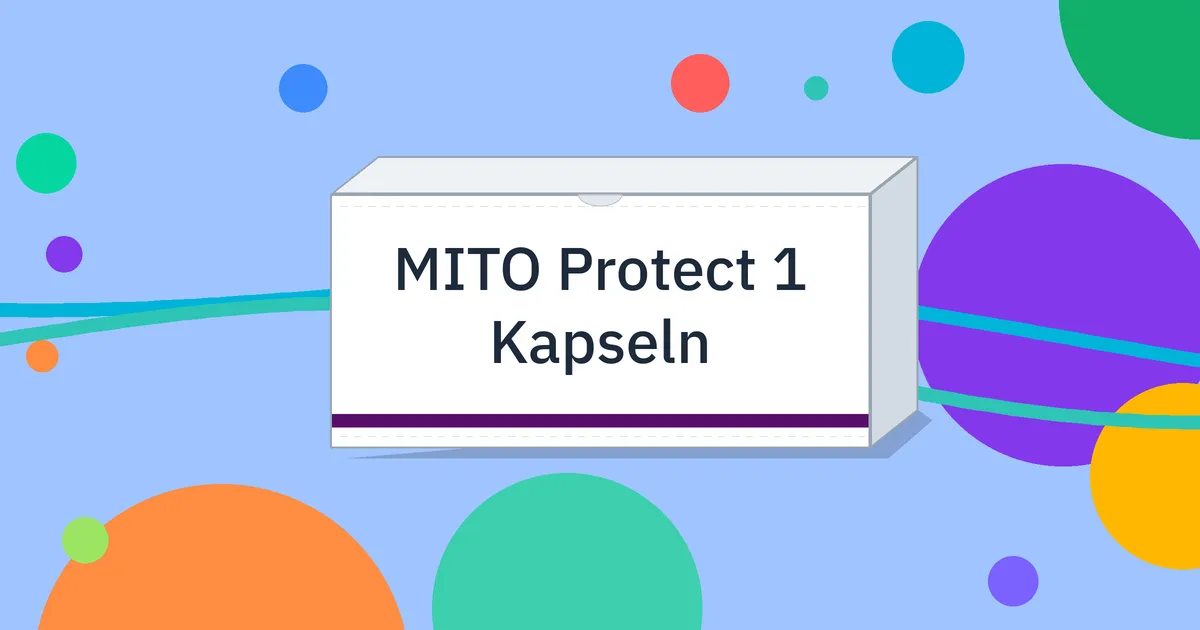 Symbolbild: Packung mit der Aufschrift MITO Protect 1 Kapseln (PZN 19173192) – Verfügbarkeit und Bezug in Apotheken in Frankfurt am Main