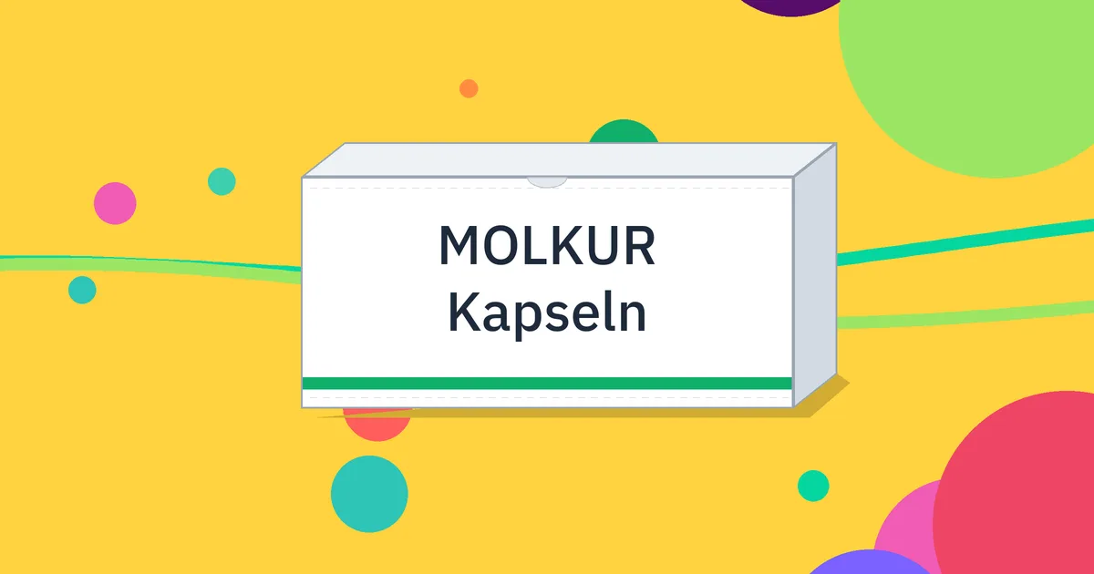Symbolbild: Packung mit der Aufschrift MOLKUR Kapseln (PZN 14320553) – Verfügbarkeit und Bezug in Apotheken in Frankfurt am Main