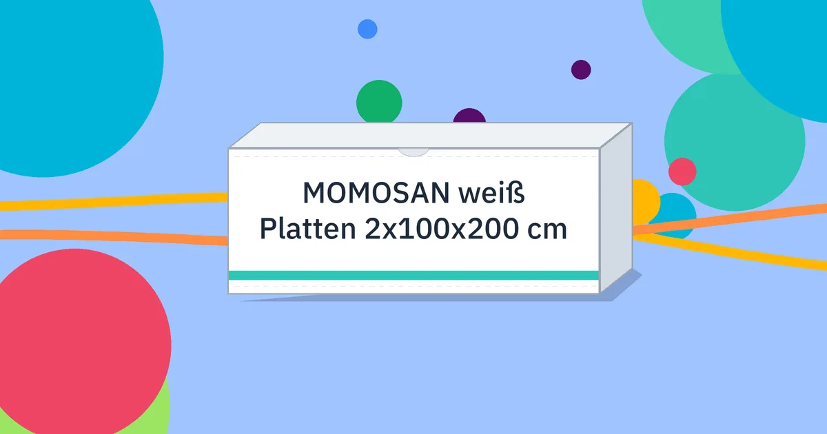 Symbolbild: Packung mit der Aufschrift MOMOSAN weiß Platten 2x100x200 cm (PZN 01651722) – Verfügbarkeit und Bezug in Apotheken in Frankfurt am Main