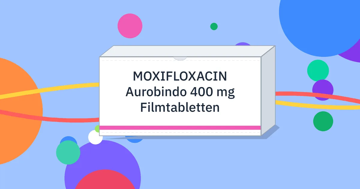 Symbolbild: Packung mit der Aufschrift MOXIFLOXACIN Aurobindo 400 mg Filmtabletten (PZN 10180227) – Verfügbarkeit und Bezug in Apotheken in Frankfurt am Main