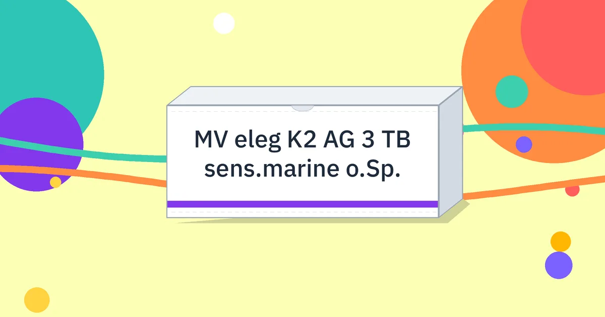 Symbolbild: Packung mit der Aufschrift MV eleg K2 AG 3 TB sens.marine o.Sp. (PZN 14610848) – Verfügbarkeit und Bezug in Apotheken in Frankfurt am Main