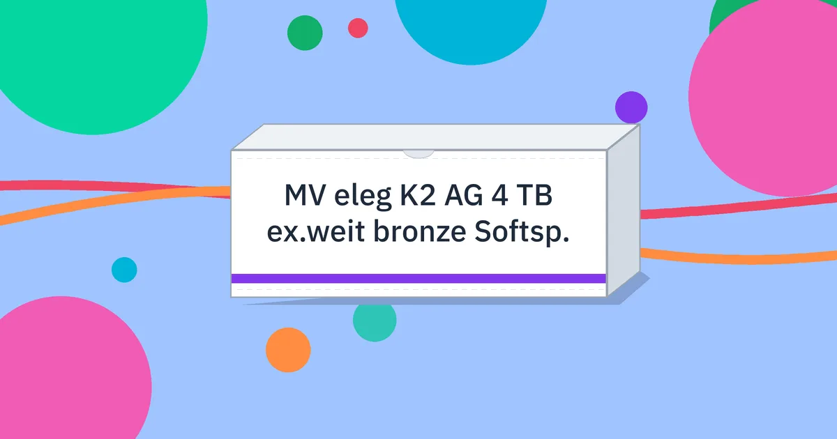 Symbolbild: Packung mit der Aufschrift MV eleg K2 AG 4 TB ex.weit bronze Softsp. (PZN 14719456) – Verfügbarkeit und Bezug in Apotheken in Frankfurt am Main
