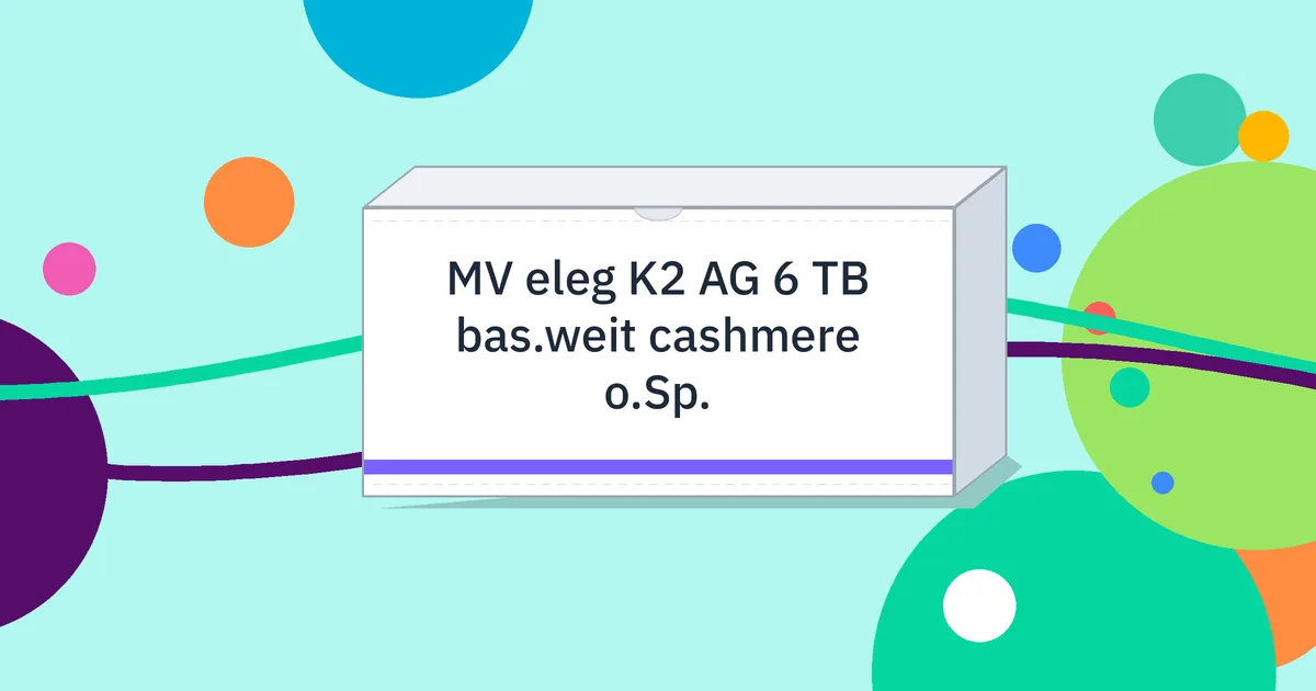 Symbolbild: Packung mit der Aufschrift MV eleg K2 AG 6 TB bas.weit cashmere o.Sp. (PZN 14680435) – Verfügbarkeit und Bezug in Apotheken in Frankfurt am Main