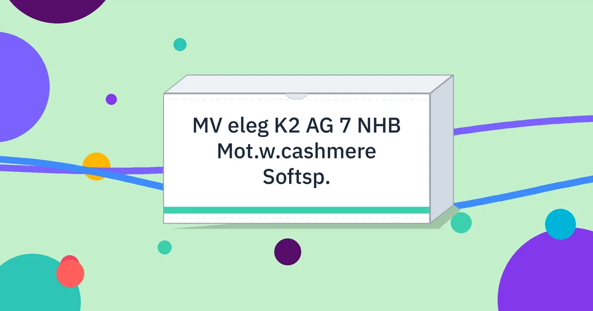 Symbolbild: Packung mit der Aufschrift MV eleg K2 AG 7 NHB Mot.w.cashmere Softsp. (PZN 15726458) – Verfügbarkeit und Bezug in Apotheken in Frankfurt am Main
