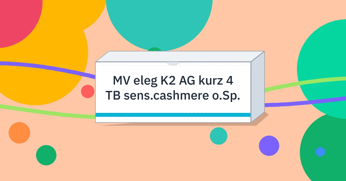 Symbolbild: Packung mit der Aufschrift MV eleg K2 AG kurz 4 TB sens.cashmere o.Sp. (PZN 14673926) – Verfügbarkeit und Bezug in Apotheken in Frankfurt am Main