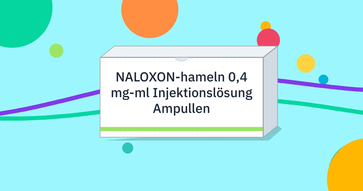 Symbolbild: Packung mit der Aufschrift NALOXON-hameln 0,4 mg-ml Injektionslösung Ampullen (PZN 04464535) – Verfügbarkeit und Bezug in Apotheken in Frankfurt am Main