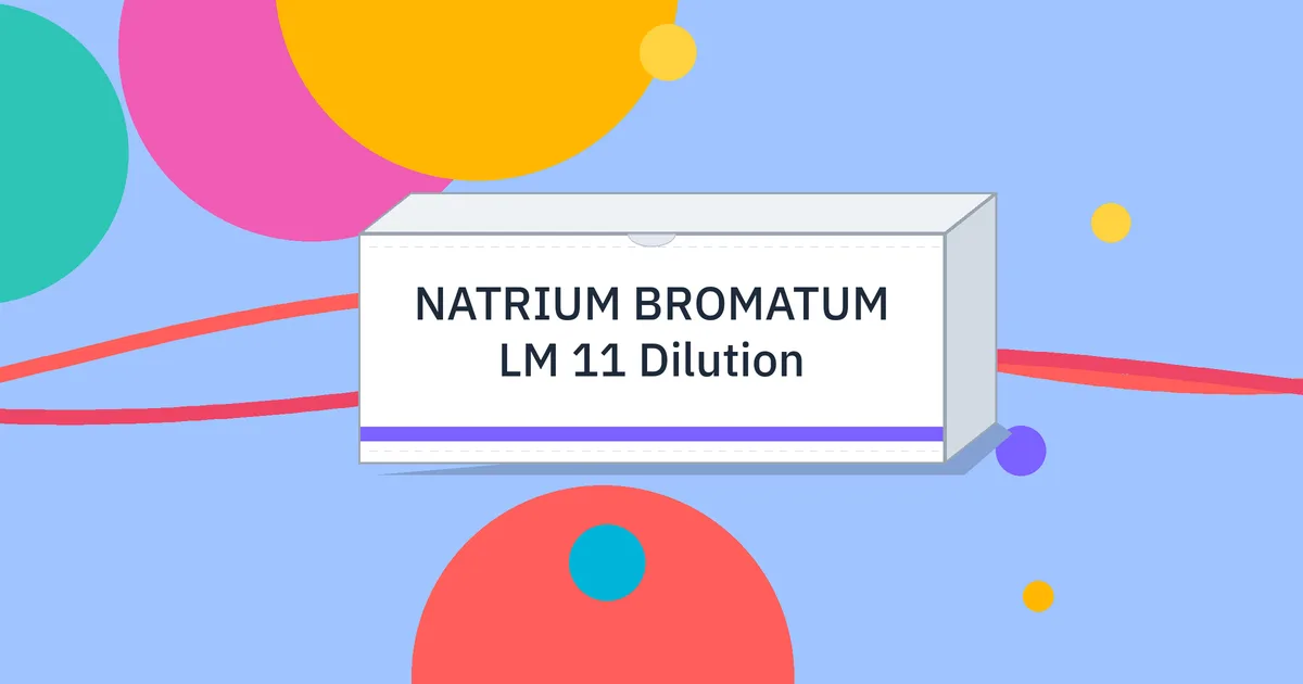 Symbolbild: Packung mit der Aufschrift NATRIUM BROMATUM LM 11 Dilution (PZN 12961213) – Verfügbarkeit und Bezug in Apotheken in Frankfurt am Main