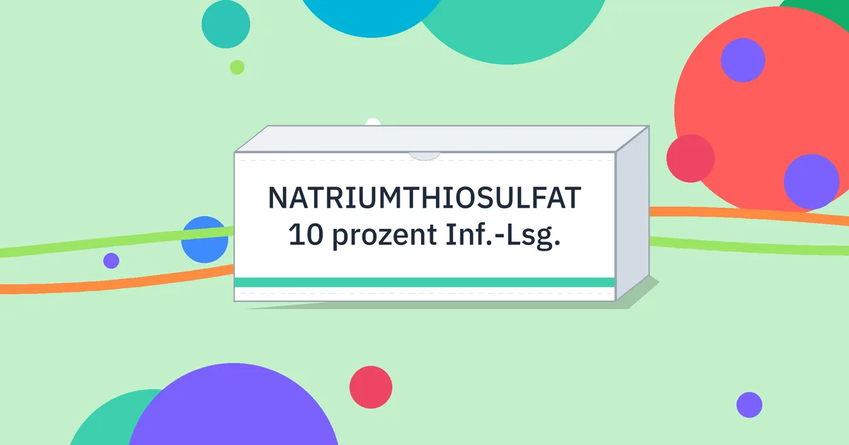 Symbolbild: Packung mit der Aufschrift NATRIUMTHIOSULFAT 10 prozent Inf.-Lsg. (PZN 02298305) – Verfügbarkeit und Bezug in Apotheken in Frankfurt am Main