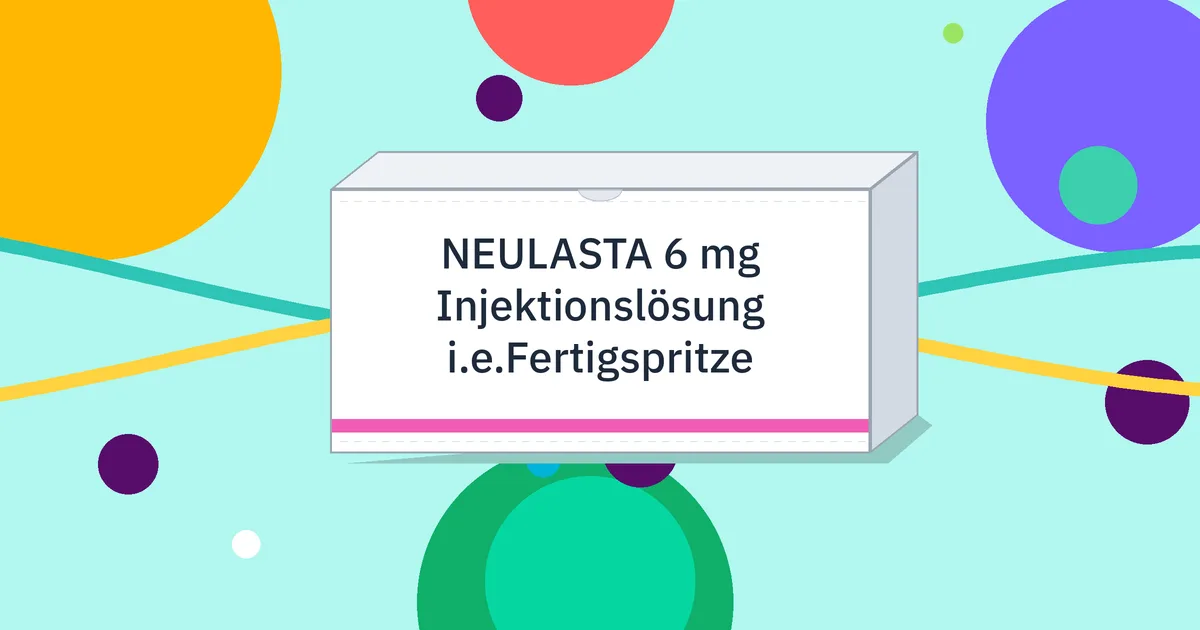 Symbolbild: Packung mit der Aufschrift NEULASTA 6 mg Injektionslösung i.e.Fertigspritze (PZN 16684762) – Verfügbarkeit und Bezug in Apotheken in Frankfurt am Main