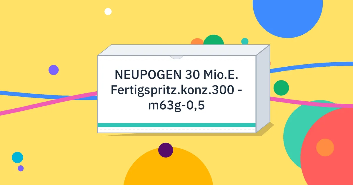 Symbolbild: Packung mit der Aufschrift NEUPOGEN 30 Mio.E. Fertigspritz.konz.300 -m63g-0,5 (PZN 18239486) – Verfügbarkeit und Bezug in Apotheken in Frankfurt am Main