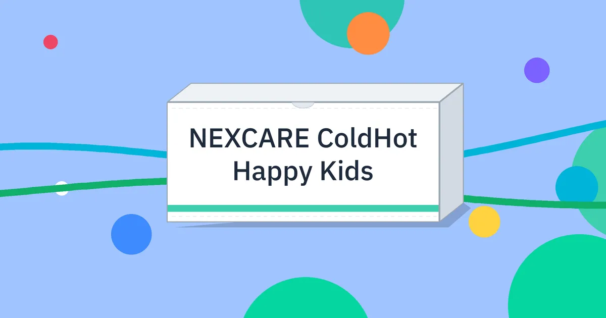 Symbolbild: Packung mit der Aufschrift NEXCARE ColdHot Happy Kids (PZN 14063197) – Verfügbarkeit und Bezug in Apotheken in Frankfurt am Main