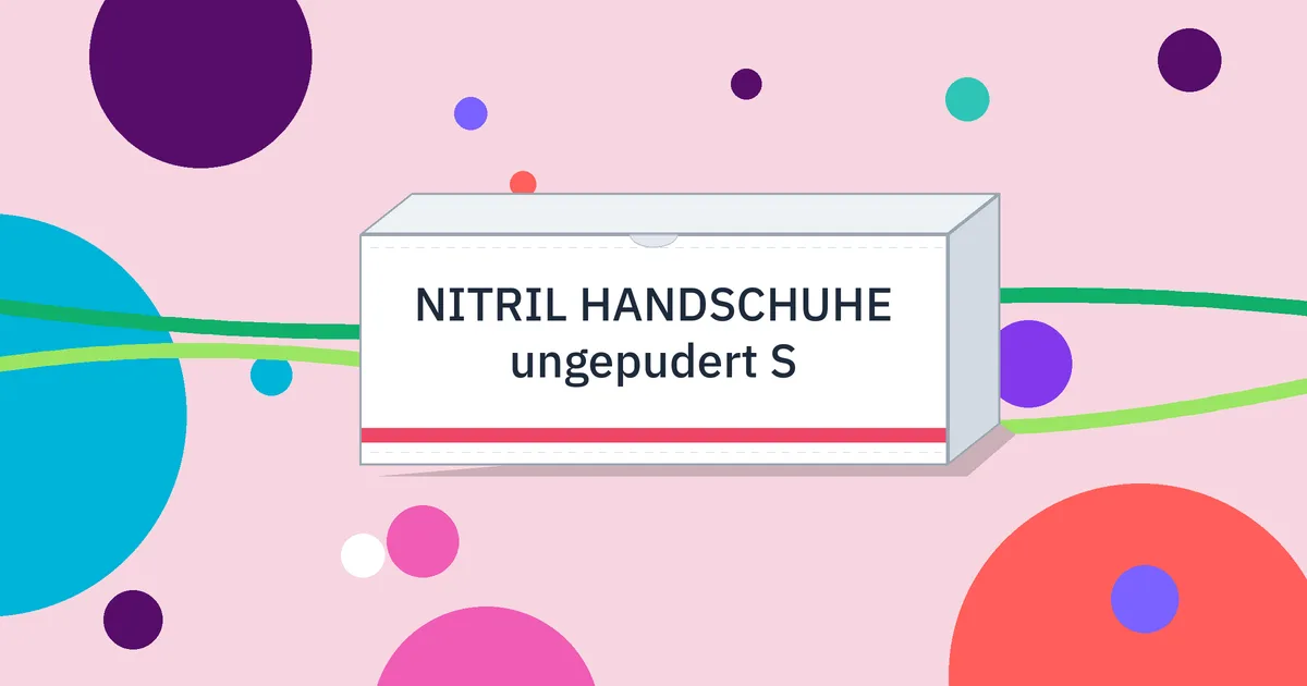 Symbolbild: Packung mit der Aufschrift NITRIL HANDSCHUHE ungepudert S (PZN 01693703) – Verfügbarkeit und Bezug in Apotheken in Frankfurt am Main