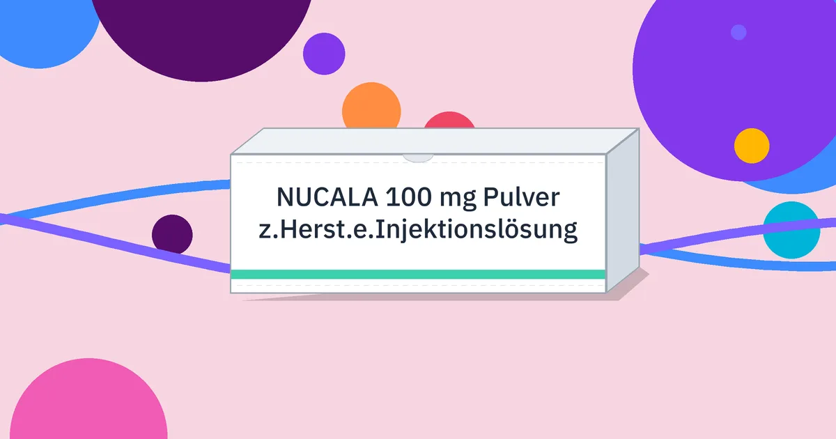 Symbolbild: Packung mit der Aufschrift NUCALA 100 mg Pulver z.Herst.e.Injektionslösung (PZN 13352605) – Verfügbarkeit und Bezug in Apotheken in Frankfurt am Main