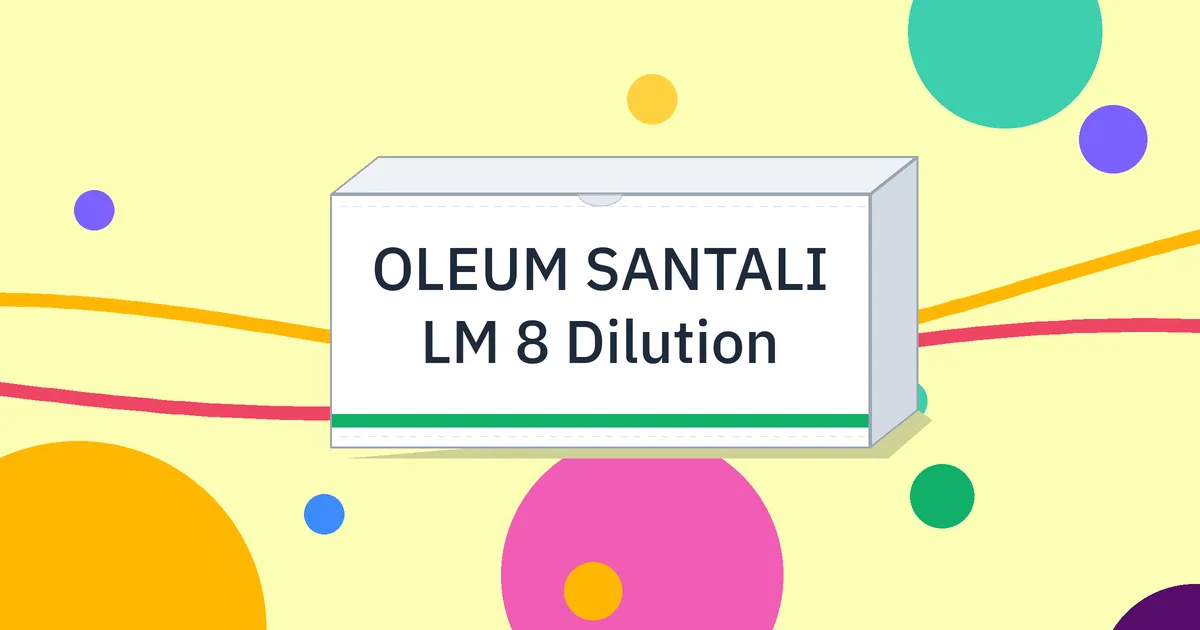 Symbolbild: Packung mit der Aufschrift OLEUM SANTALI LM 8 Dilution (PZN 13623240) – Verfügbarkeit und Bezug in Apotheken in Frankfurt am Main