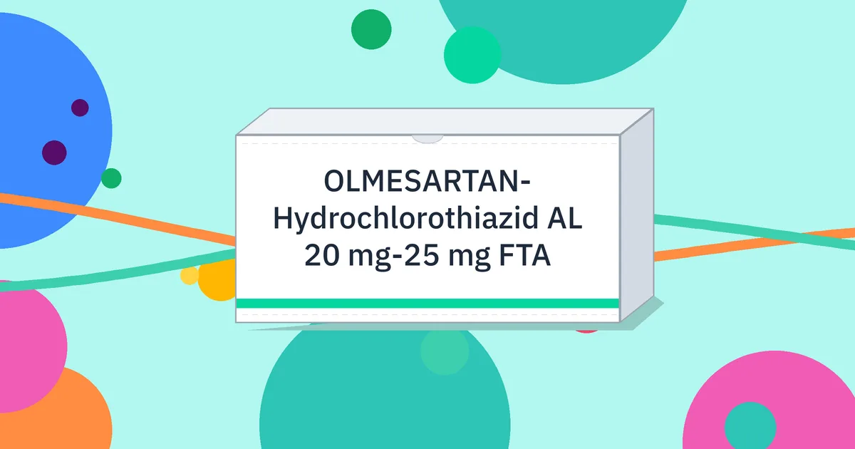 Symbolbild: Packung mit der Aufschrift OLMESARTAN-Hydrochlorothiazid AL 20 mg-25 mg FTA (PZN 12572167) – Verfügbarkeit und Bezug in Apotheken in Frankfurt am Main