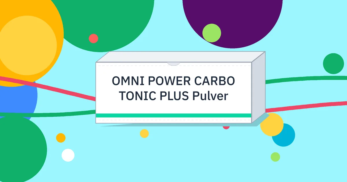 Symbolbild: Packung mit der Aufschrift OMNI POWER CARBO TONIC PLUS Pulver (PZN 20407815) – Verfügbarkeit und Bezug in Apotheken in Frankfurt am Main