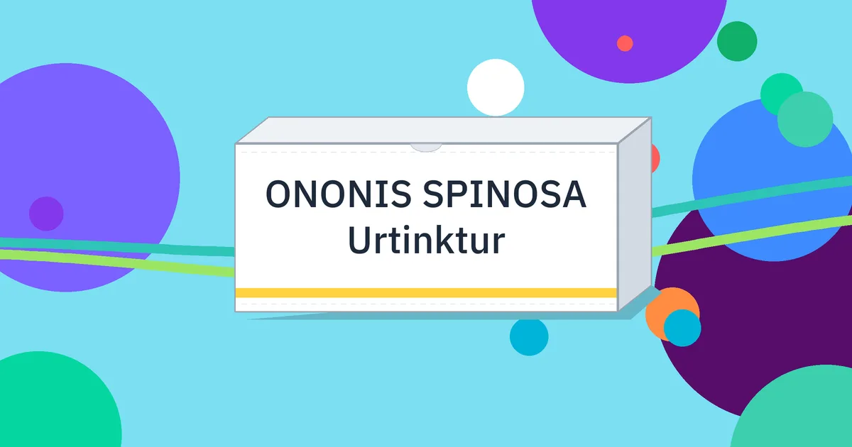 Symbolbild: Packung mit der Aufschrift ONONIS SPINOSA Urtinktur (PZN 02619117) – Verfügbarkeit und Bezug in Apotheken in Frankfurt am Main