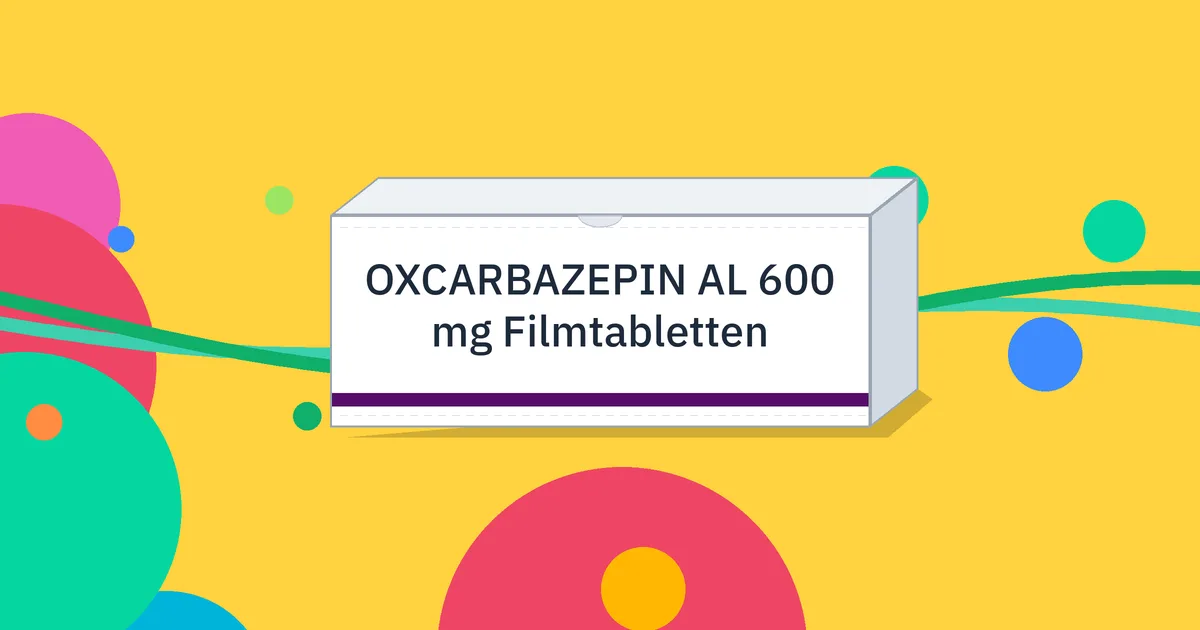 Symbolbild: Packung mit der Aufschrift OXCARBAZEPIN AL 600 mg Filmtabletten (PZN 01719880) – Verfügbarkeit und Bezug in Apotheken in Frankfurt am Main