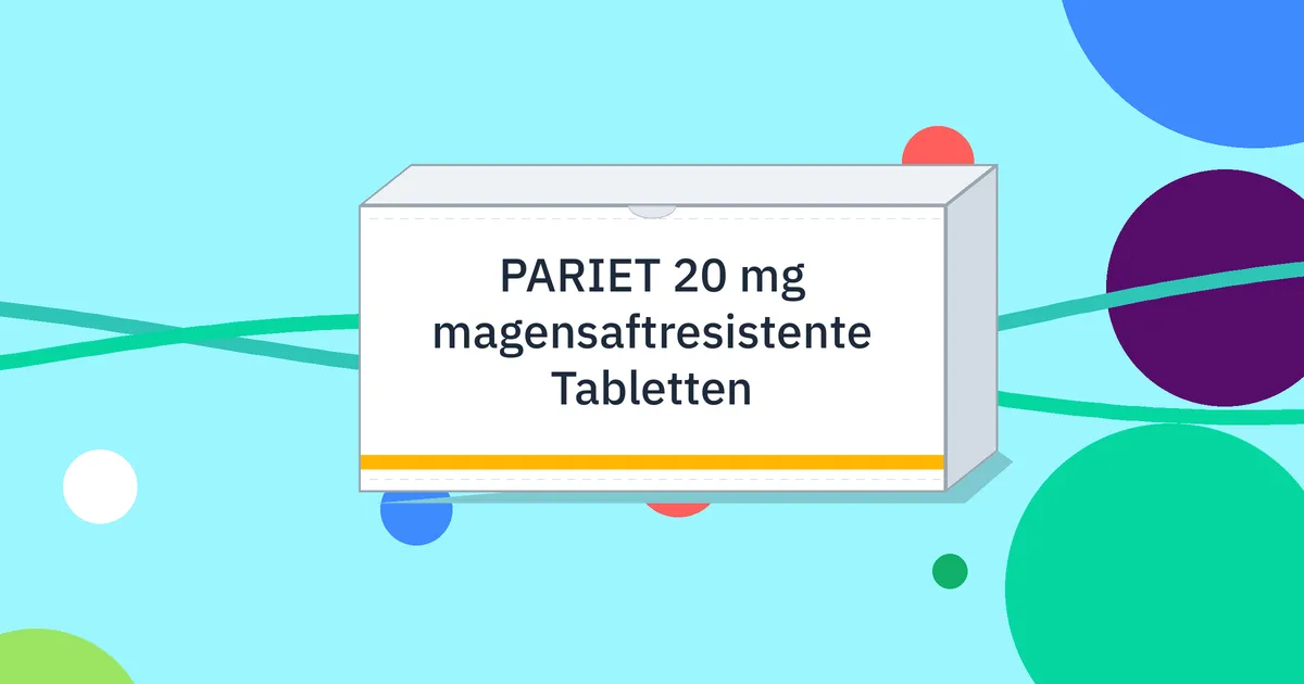 Symbolbild: Packung mit der Aufschrift PARIET 20 mg magensaftresistente Tabletten (PZN 17871727) – Verfügbarkeit und Bezug in Apotheken in Frankfurt am Main