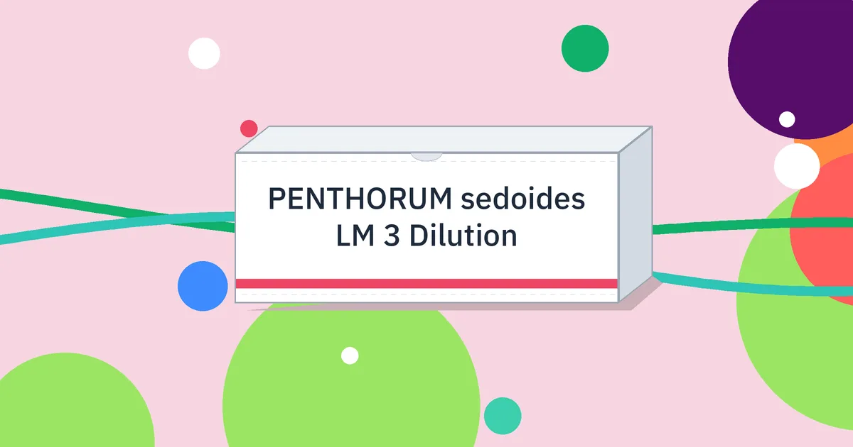 Symbolbild: Packung mit der Aufschrift PENTHORUM sedoides LM 3 Dilution (PZN 13634522) – Verfügbarkeit und Bezug in Apotheken in Frankfurt am Main
