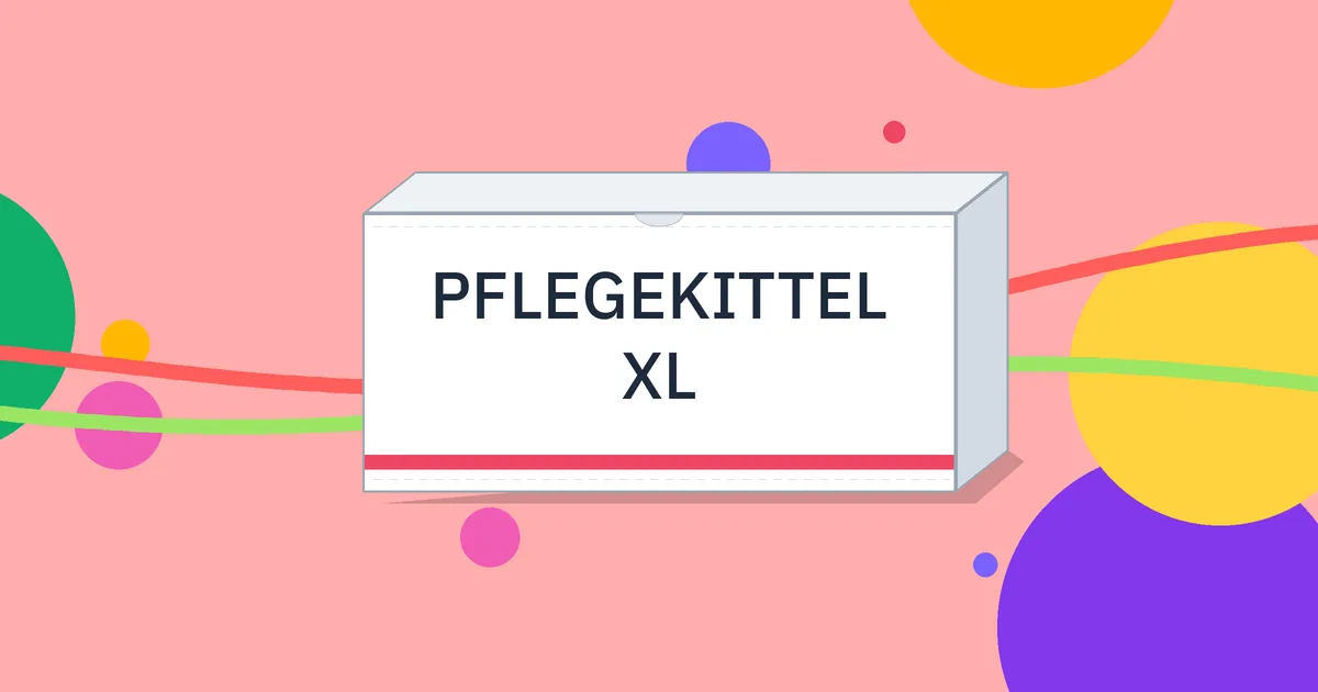 Symbolbild: Packung mit der Aufschrift PFLEGEKITTEL XL (PZN 16850812) – Verfügbarkeit und Bezug in Apotheken in Frankfurt am Main