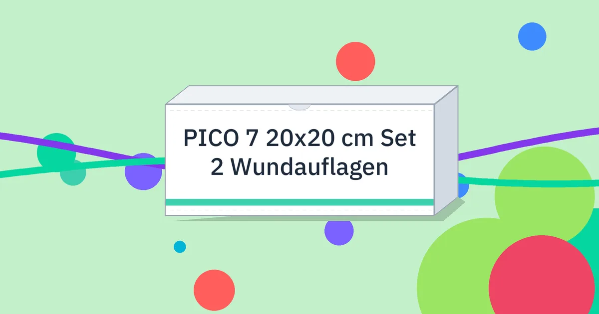 Symbolbild: Packung mit der Aufschrift PICO 7 20x20 cm Set 2 Wundauflagen (PZN 13355087) – Verfügbarkeit und Bezug in Apotheken in Frankfurt am Main