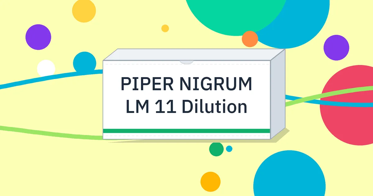 Symbolbild: Packung mit der Aufschrift PIPER NIGRUM LM 11 Dilution (PZN 13644822) – Verfügbarkeit und Bezug in Apotheken in Frankfurt am Main