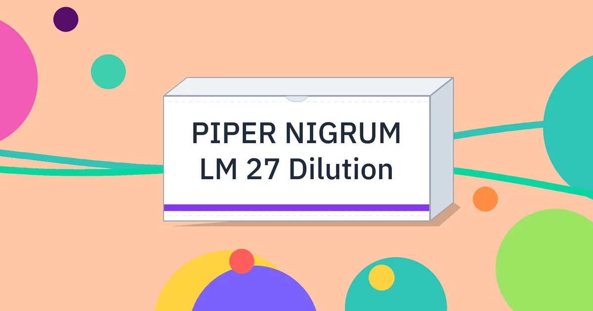 Symbolbild: Packung mit der Aufschrift PIPER NIGRUM LM 27 Dilution (PZN 13645000) – Verfügbarkeit und Bezug in Apotheken in Frankfurt am Main