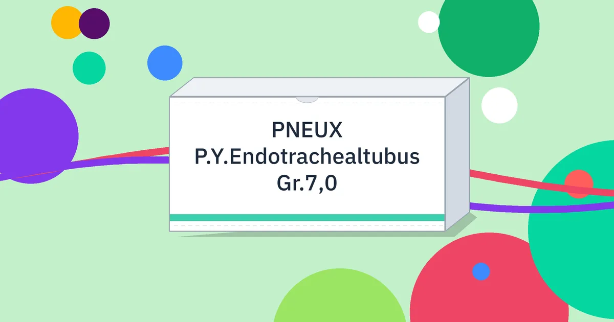 Symbolbild: Packung mit der Aufschrift PNEUX P.Y.Endotrachealtubus Gr.7,0 (PZN 14165963) – Verfügbarkeit und Bezug in Apotheken in Frankfurt am Main