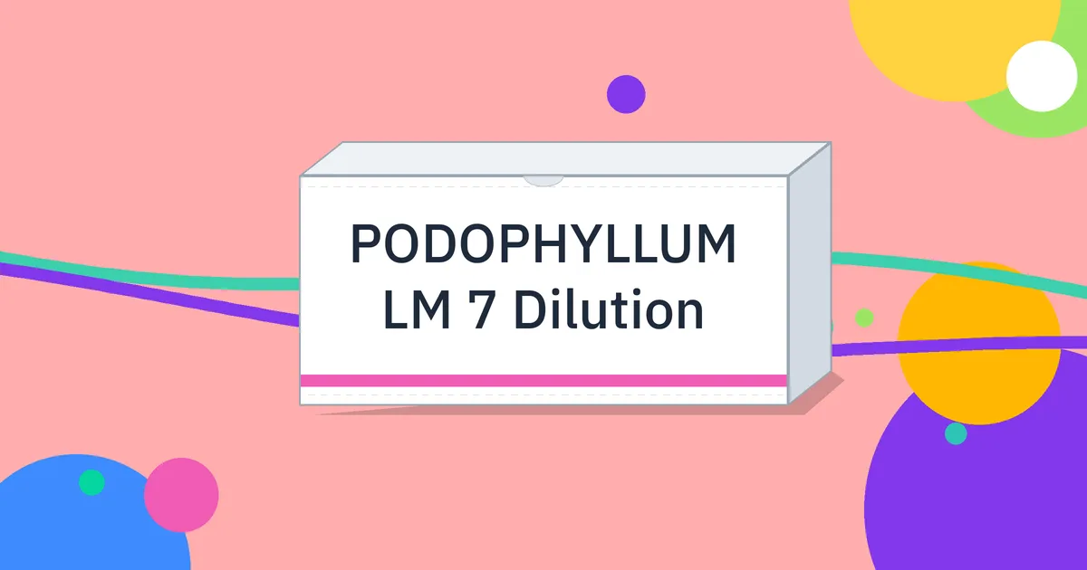 Symbolbild: Packung mit der Aufschrift PODOPHYLLUM LM 7 Dilution (PZN 13042885) – Verfügbarkeit und Bezug in Apotheken in Frankfurt am Main