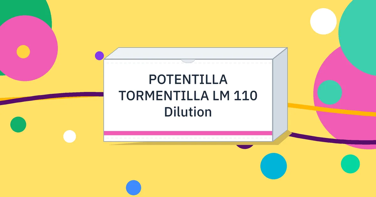 Symbolbild: Packung mit der Aufschrift POTENTILLA TORMENTILLA LM 110 Dilution (PZN 13665959) – Verfügbarkeit und Bezug in Apotheken in Frankfurt am Main